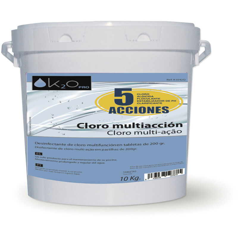 Cloro Multifuncion K2O 5 Acciones 10 Kg Tabletas 200 gr