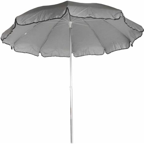 Parasol de Jardín en Aluminio Chillvert Pacific Ø240 cm Gris Anti UV 50 ...