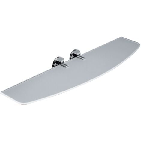 Inda - Tablette en verre satiné avec supports chromés L.60 cm