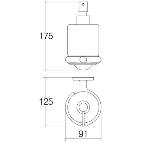 Lineabeta - Distributeur mural de savon Sbecà en laiton