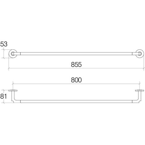 Lineabeta - Porte-serviettes Sbecà en laiton chromé L.85,5 cm