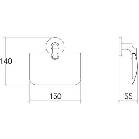 Lineabeta - Porte-rouleau de toilette couvert Sbecà en laiton