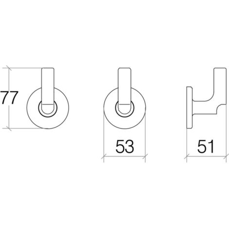 Lineabeta - Paire de patères en laiton chromé Sbecà