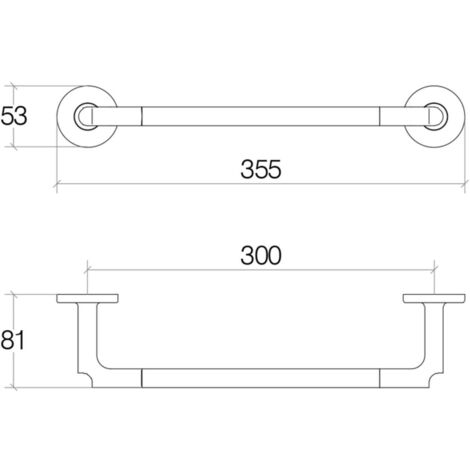 Lineabeta - Porte-serviettes Sbecà en laiton chromé L.35,5 cm