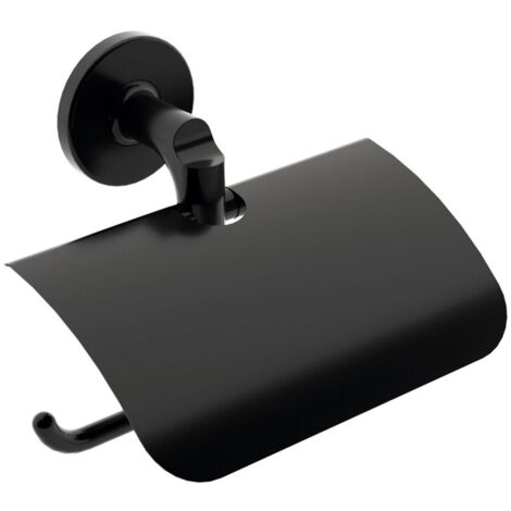 Lineabeta - Überdachter Sbecà-Rollenhalter aus schwarzem Messing