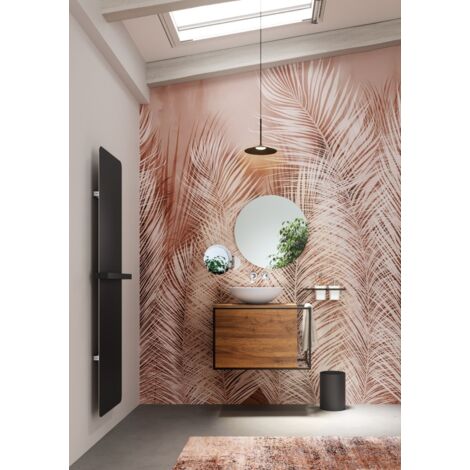 Lineabeta - Caligo L.47 H.159 cm Wandhydraulik-Wandwärmer aus schwarzem ...