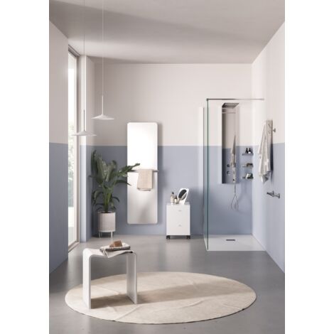 Lineabeta - Hydraulische Wandheizung Caligo L.57 H.179 cm aus weißem Stahl