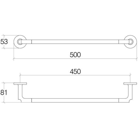 Lineabeta - Sbecà Handtuchhalter aus schwarzem Messing L.50 cm