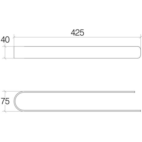 Lineabeta - Toallero Caligo para radiador en acero blanco L.52,9 cm