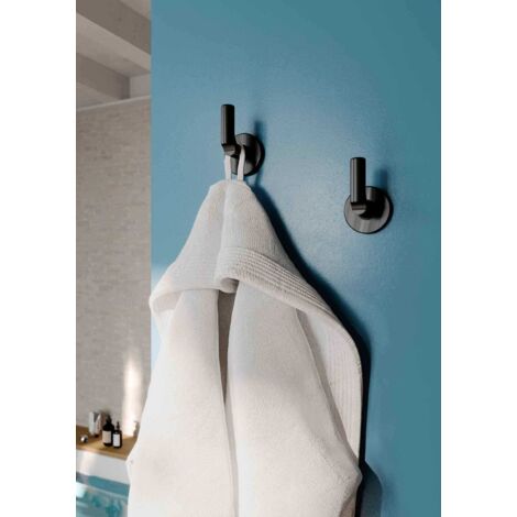 Lineabeta - Par de percheros Sbecà en latón negro