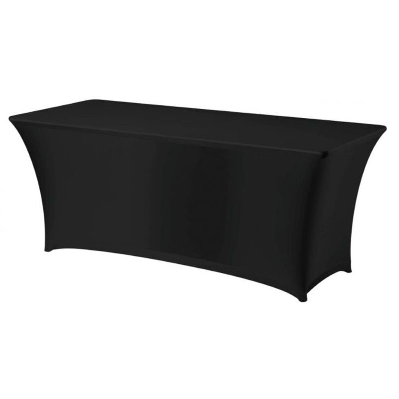 Mantel rectangular sin planchar Tejido jersey negro - Hendi 814376