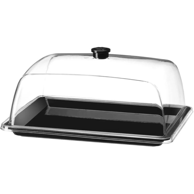 Bandeja expositora rectangular tipo buffet con tapa GN 1/2 - Hendi 203583