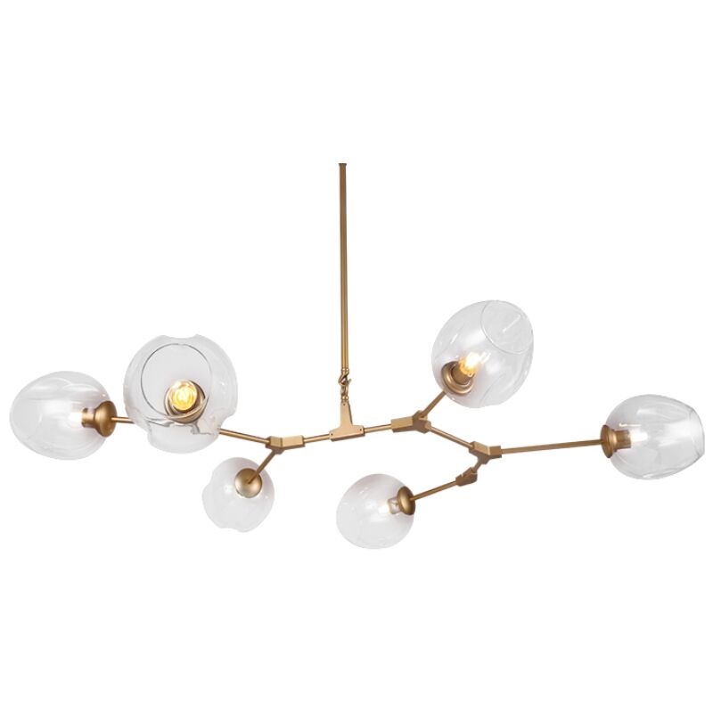 Química - Lámpara colgante moderna de 6 luces