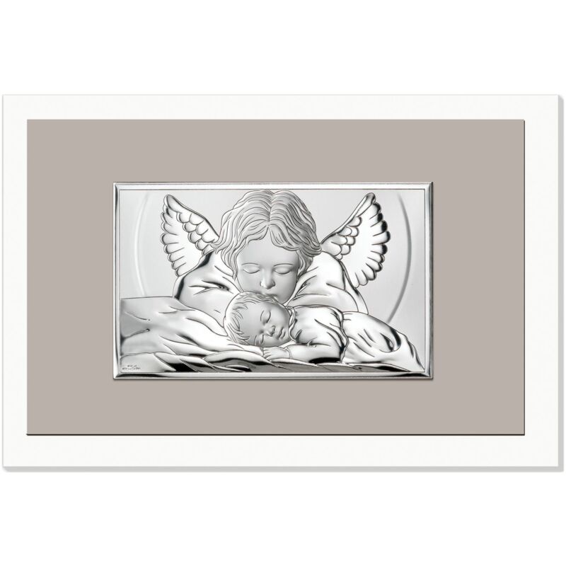 Imagen moderna del ángel guardián plateado encima de la cama Tamaño ...