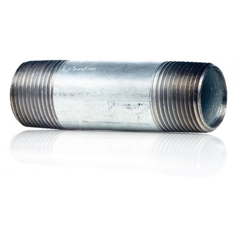 CONECTOR ROSCADO DE DOBLE CARA 1 PULGADA 600 MM GALVANIZADO