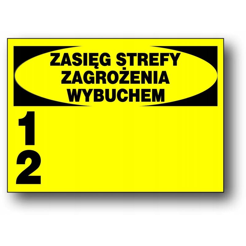 PLACA SZW-9 - RANGO DE ZONA DE PELIGRO DE EXPLOSIÓN