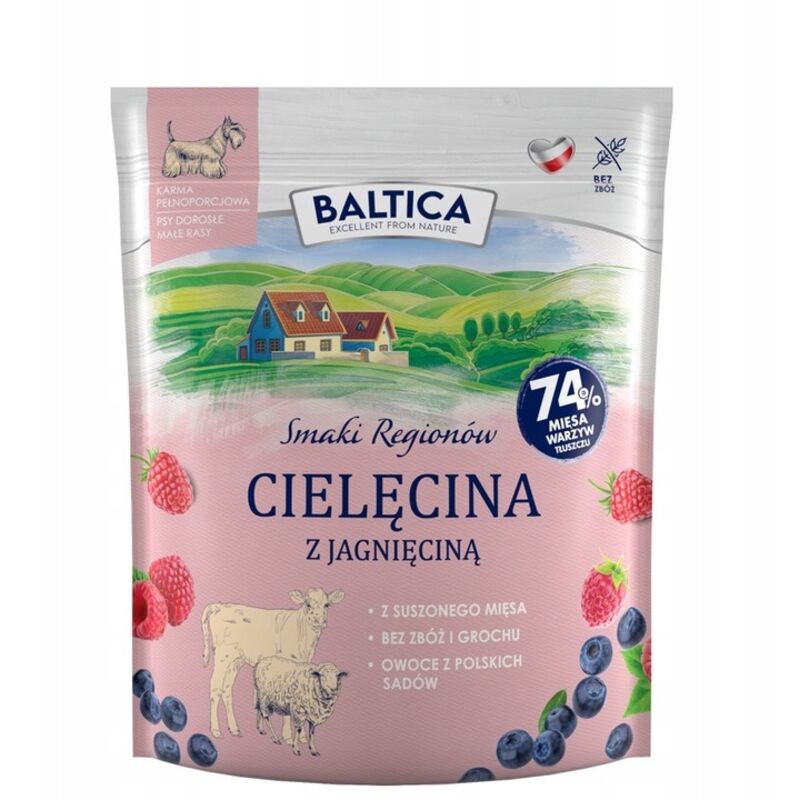 Ternera Baltica con cordero XS/S 1 kg alimento seco para razas pequeñas