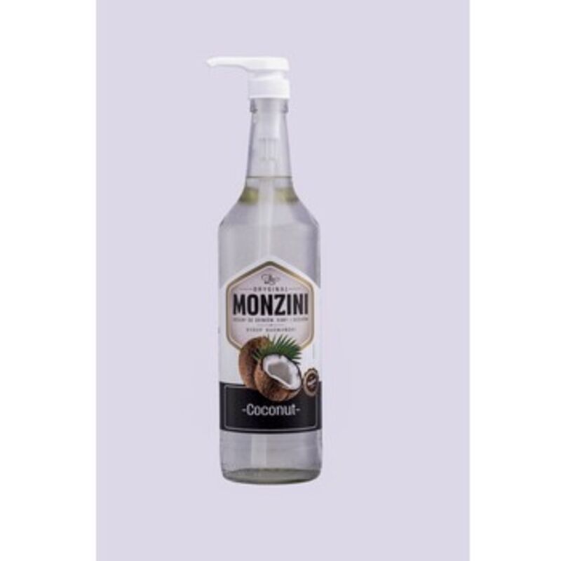 Jarabe de coco MONZINI 1L con dosificador - Sabor intenso, envase práctico
