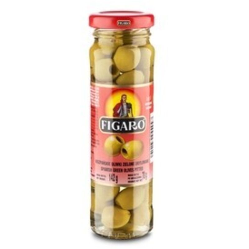 Aceitunas verdes españolas sin hueso Figaro, 142 g - Perfectas para tapas