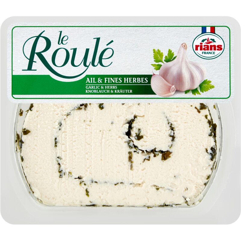 Rians Le Roulé - Queso crema francés con hierbas y ajo, 125 g