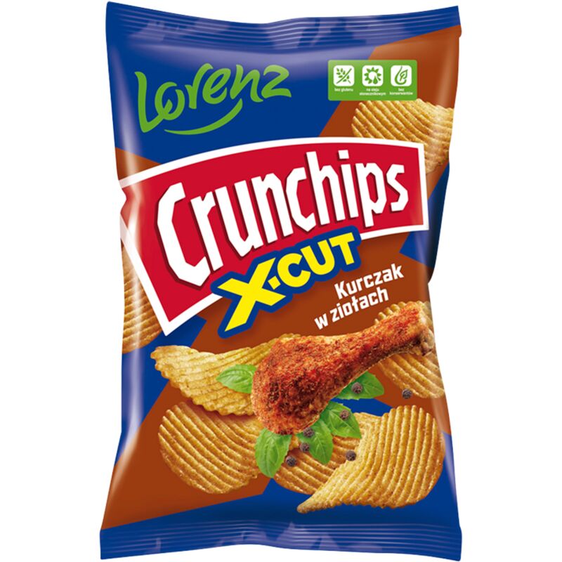 Crunchips X-Cut Papas Fritas Pollo con Hierbas 140 G