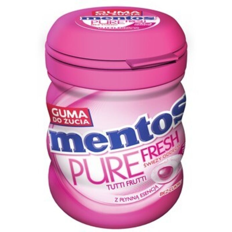 Mentos Pure Fresh Tutti Frutti - Chicles sin azúcar, 60g