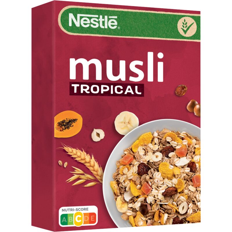 Nestlé Muesli Tropical - Cereales de desayuno con frutas y frutos secos ...