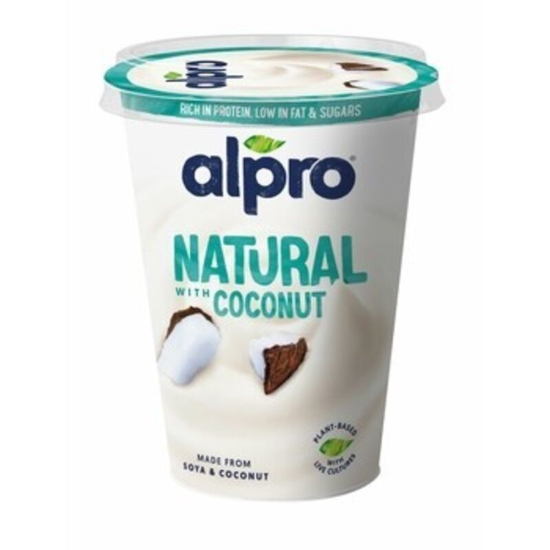 Yogur de soja y coco Alpro - Natural, vegano, sin lactosa 400g