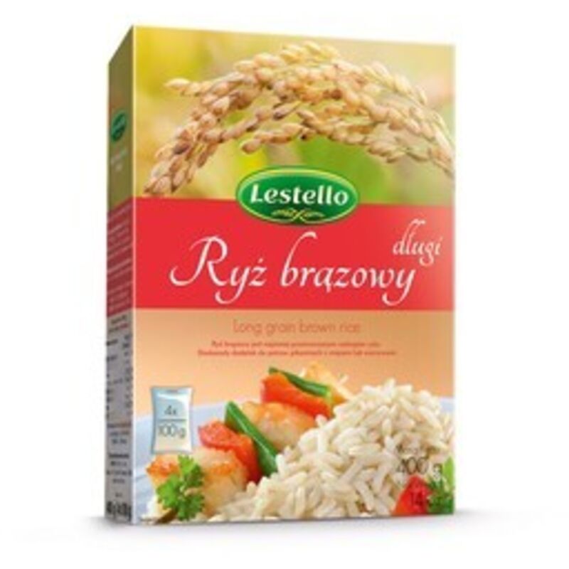 Arroz integral largo Lestello 4 x 100 g - Grano entero, alto en fibra