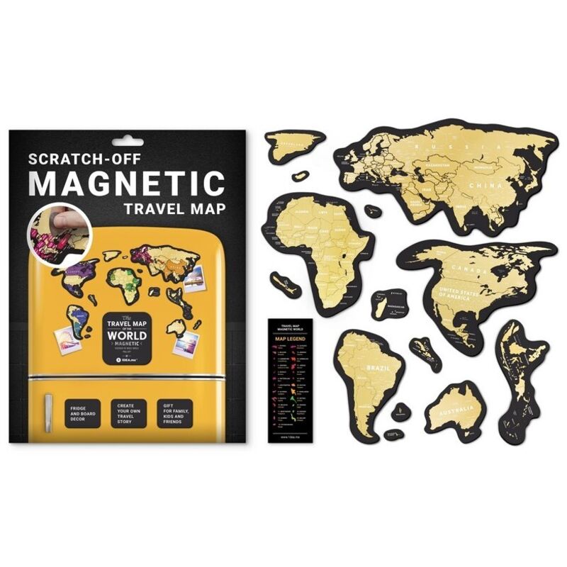 Mapa magnético para rascar y viajar por el mundo