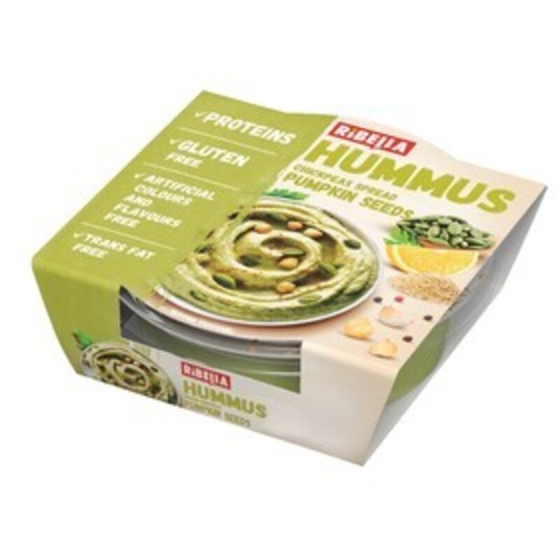 Hummus Ribella con semillas de calabaza - crema vegana de garbanzos, 80 g