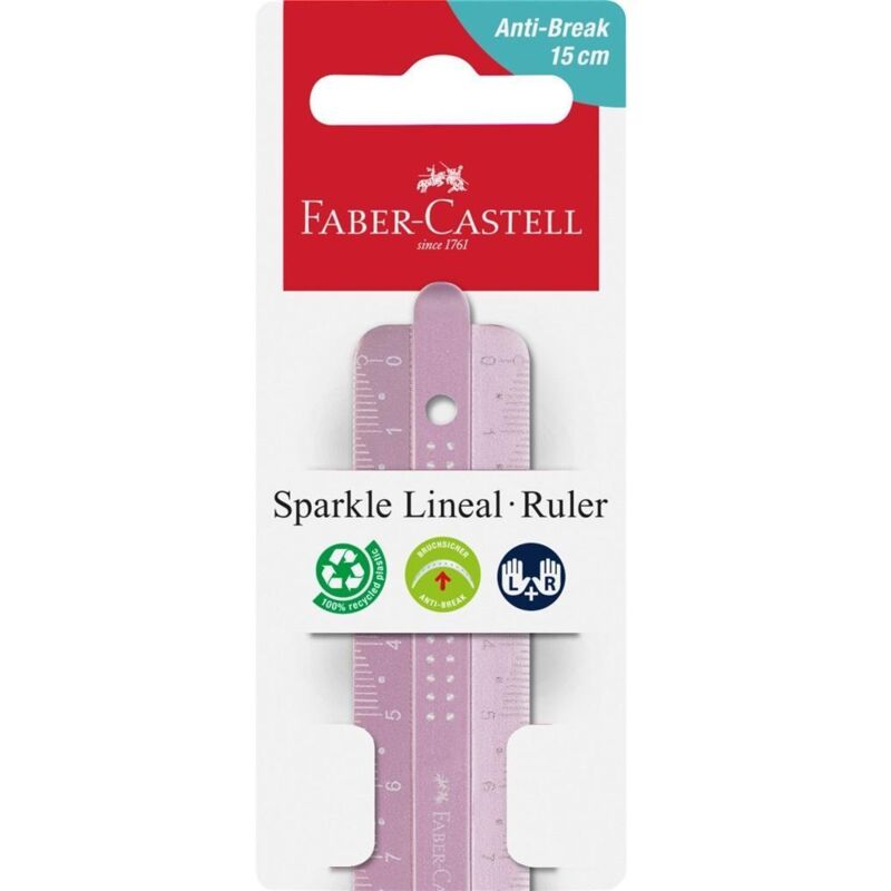 Regla brillante 15cm mezcla FABER CASTELL