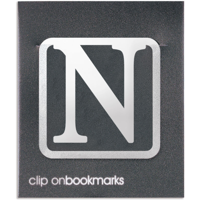 Marcador de metal con clip - Letra N