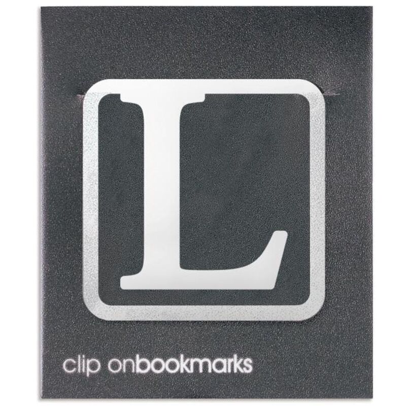 Marcador de metal con clip - Letra L