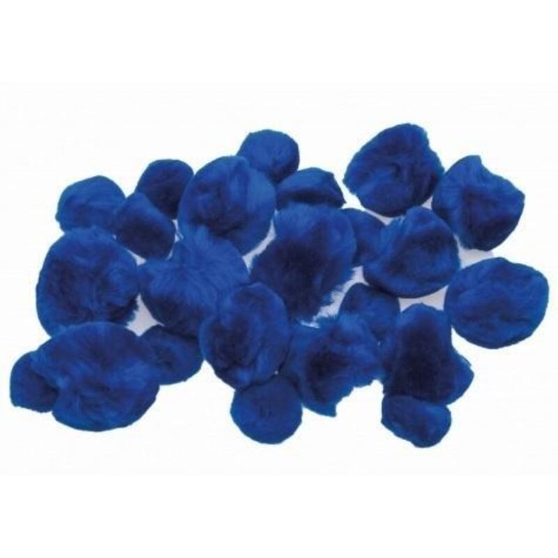 Pompones azules esponjosos 24 piezas