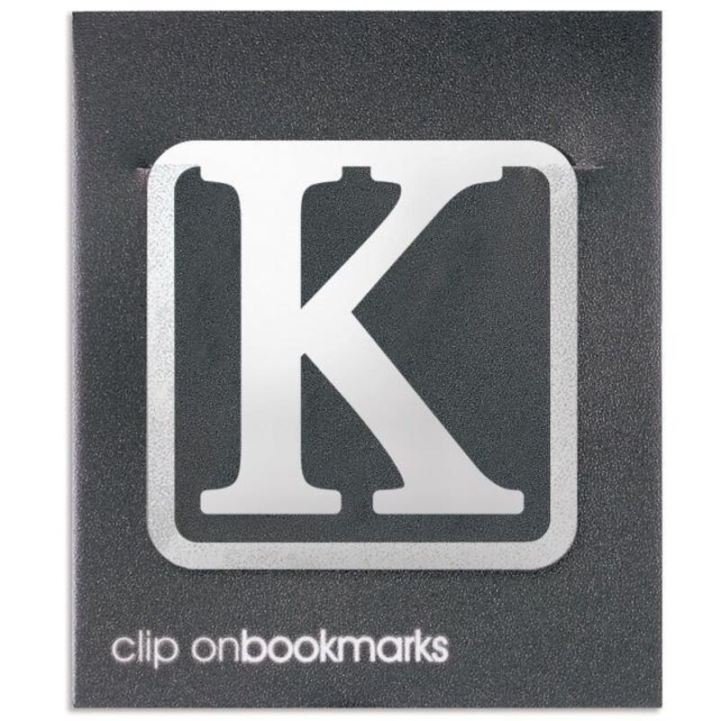 Marcador de metal con clip - Letra K