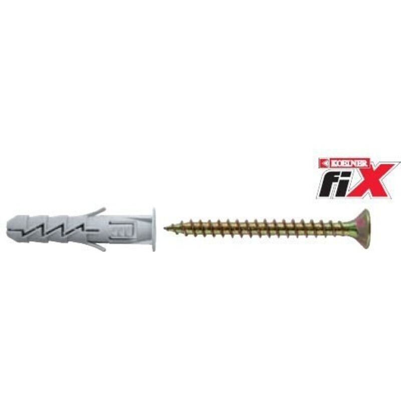 Taco de expansión FIX fi10x50 con tornillo 6x60 mm polipropileno ...