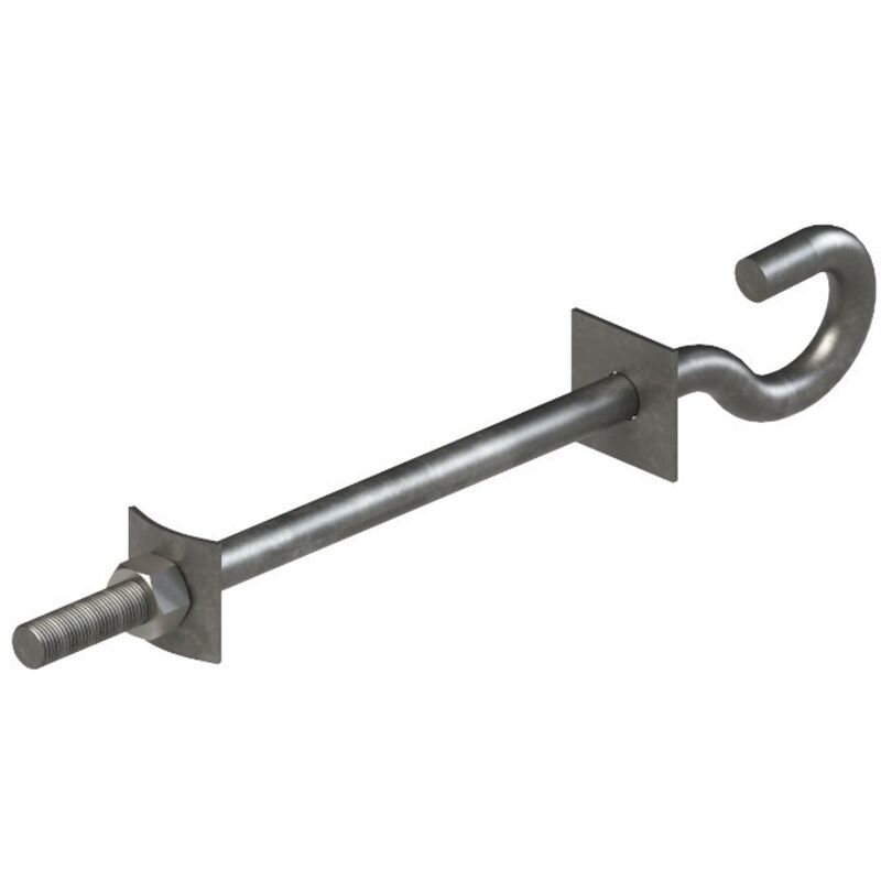 Perno de gancho M20 L350 galvanizado en caliente