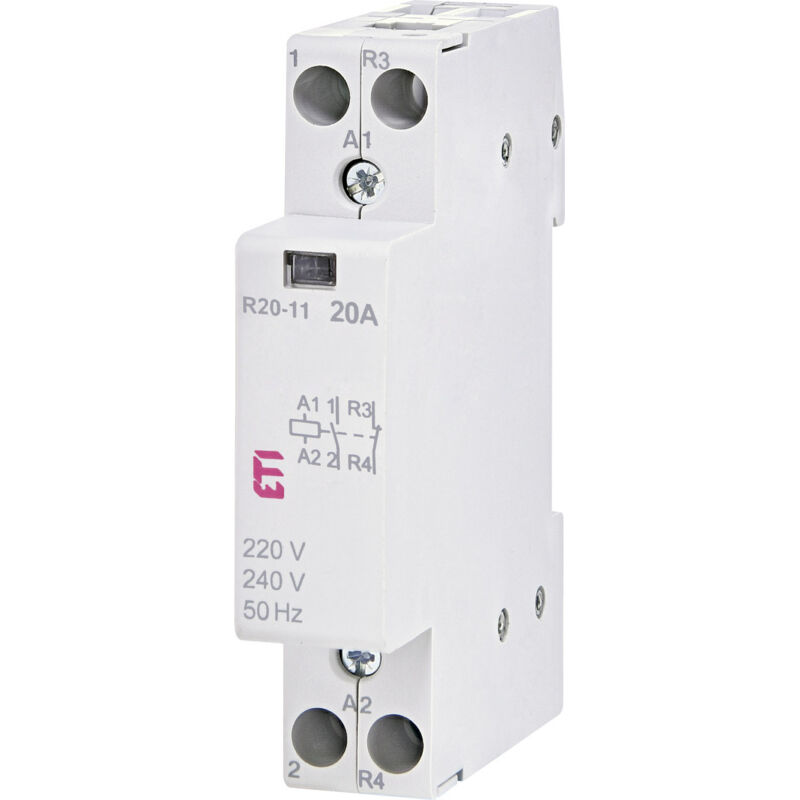 Contactor modular 20A, normalmente abierto y normalmente cerrado (1 ...
