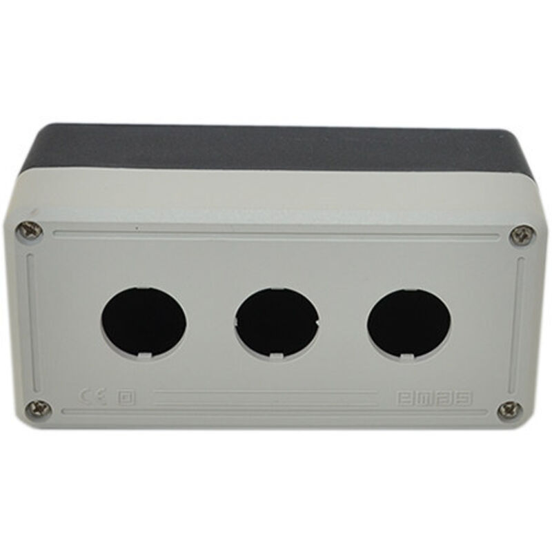 Caja de control para 3 botones/lámparas - vacía, negra y gris T0-PY3BOS