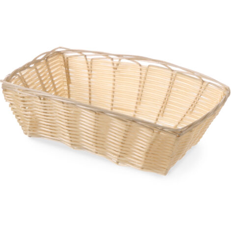 Cesta de pan rectangular de poliratán 225x150x65mm - Hendi 426807