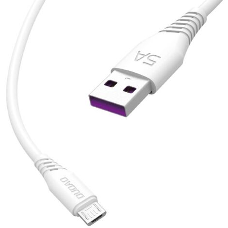 Cable USB - micro USB 5A 1m blanco