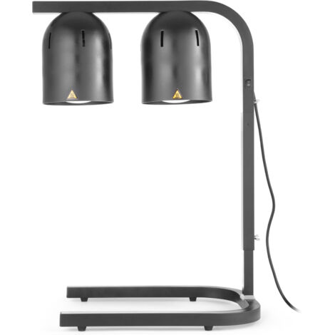 Lámpara calefactora para calentar patatas fritas negra 500 W - Hendi 273913