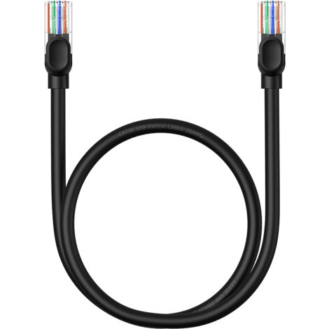 Cable de red Ethernet Cat 5 RJ-45 1000 Mb/s Par trenzado 0,5 m Negro