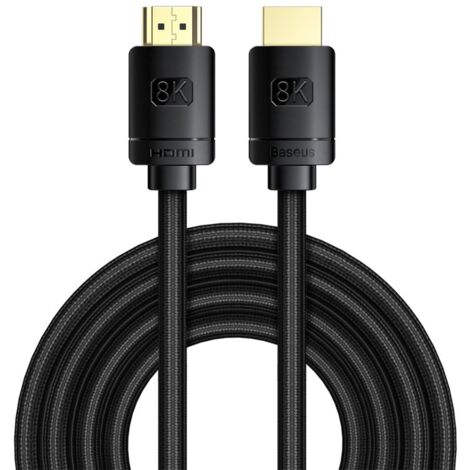 Cable HDMI 2.1 Baseus 8K 60 Hz 48 Gbps / 4K 120 Hz / 2K 144 Hz 3D eARC ...