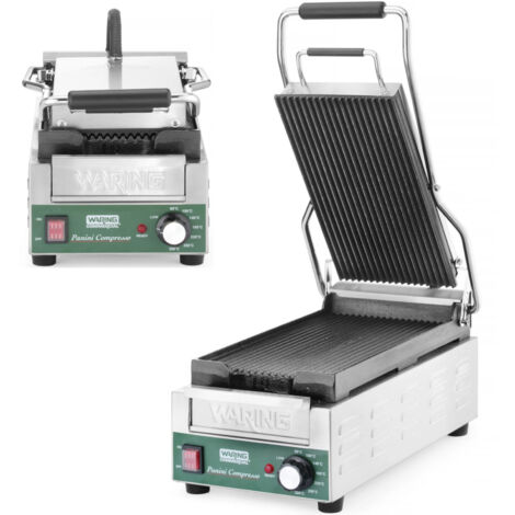 Panini Compresso Slimline 140 - 300 C 1800 W parrilla de contacto ranurada