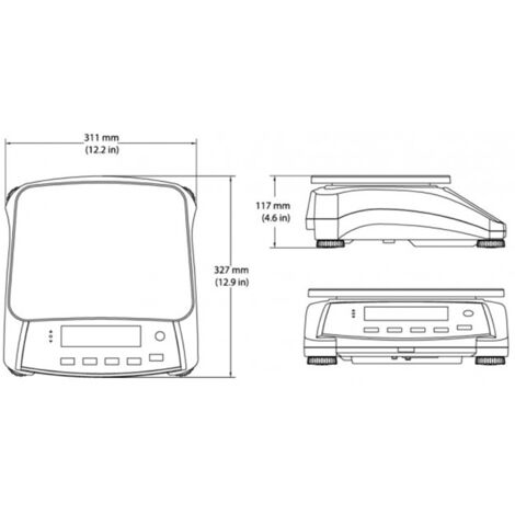 Báscula electrónica compacta industrial de sobremesa RANGER 3000 3 kg ...