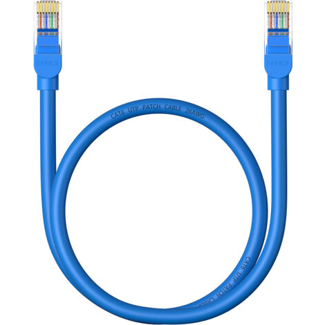 Cable de red Ethernet Cat 6 RJ-45 1000 Mb/s Par trenzado 0,5 m Azul