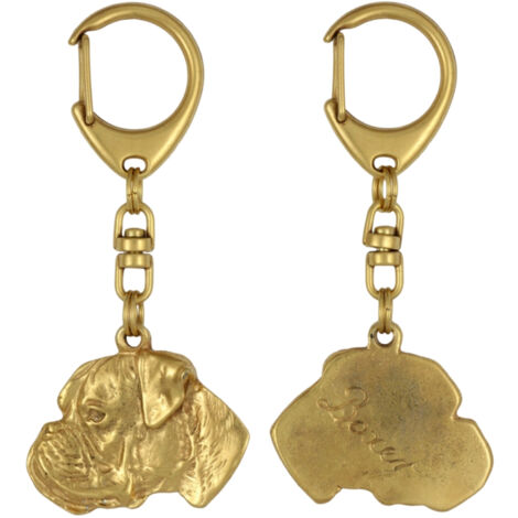 Boxer, Boxer III - llavero bañado en oro con perro, decoración para ...