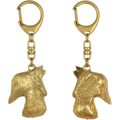 Scottish Terrier, Aberdeen Terrier: llavero de perro bañado en oro ...